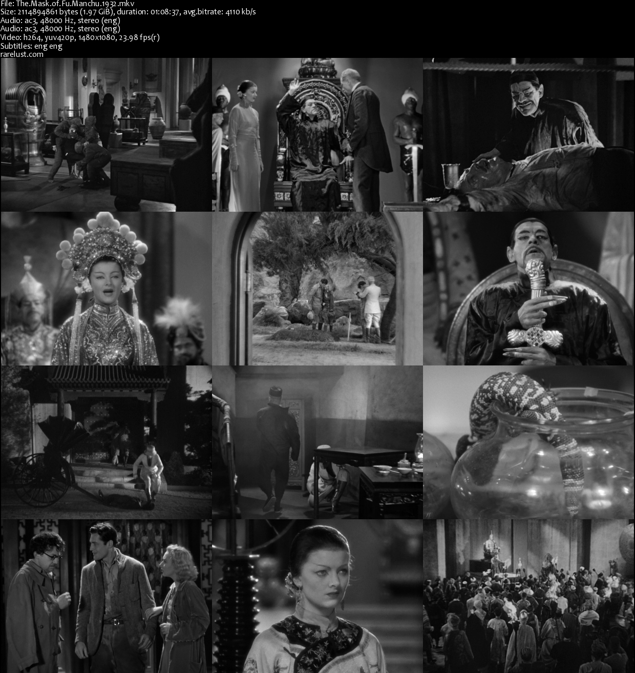 The Mask of Fu Manchu (1932) – Rarelust